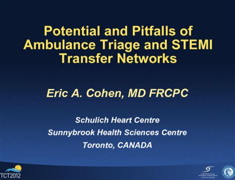 Potential And Pitfalls Of Ambulance Triage And Stemi Transfer Networks