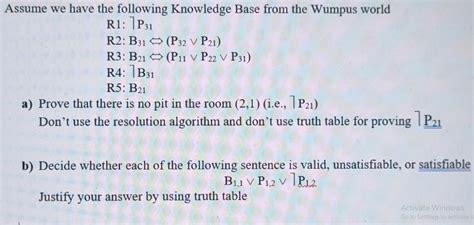 Solved Assume We Have The Following Knowledge Ba SolutionInn