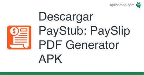 Paystub Payslip Pdf Generator Apk Android App Descarga Gratis