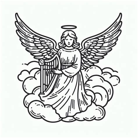 Coloriage Ange à Imprimer Sur Coloriageenfantcom