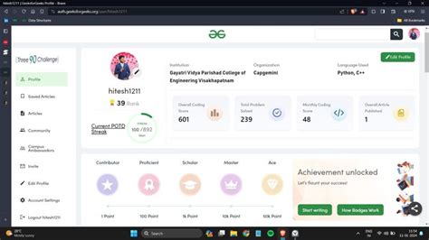 Hitesh Babu On Linkedin Dsa Codingjourney Gfg Striversa2zdsa 100daysofcodechallenge
