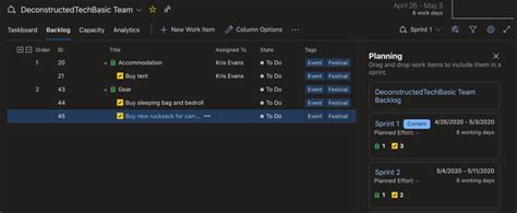 Using Azure Devops For General Planning Sprints And Time Management Deconstructed Tech