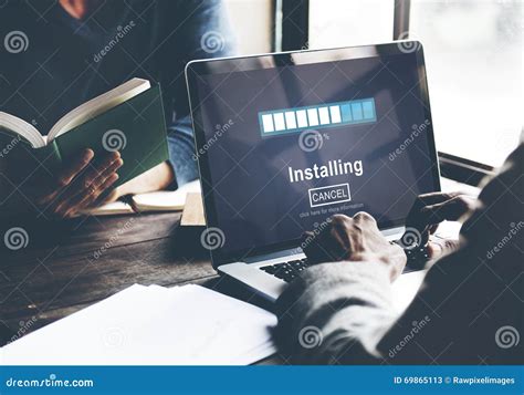 Installing Bar Load Waiting Indicator Concept Stock Image Image Of Software Devices