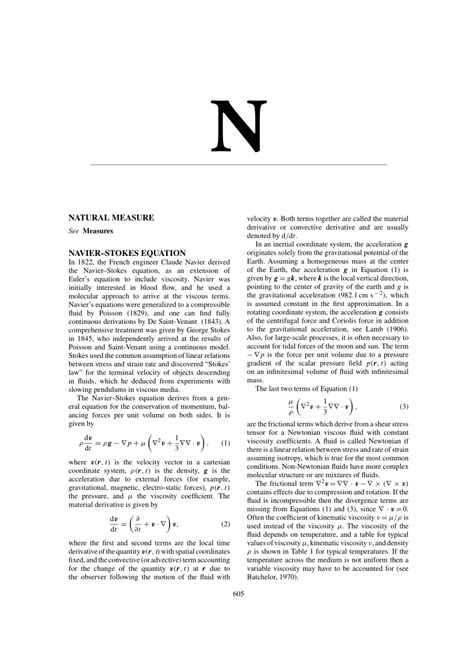 PDF Navier Stokes Equation