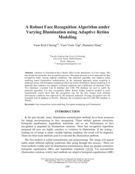 pdf a robust face recognition algorithm under varying illumination