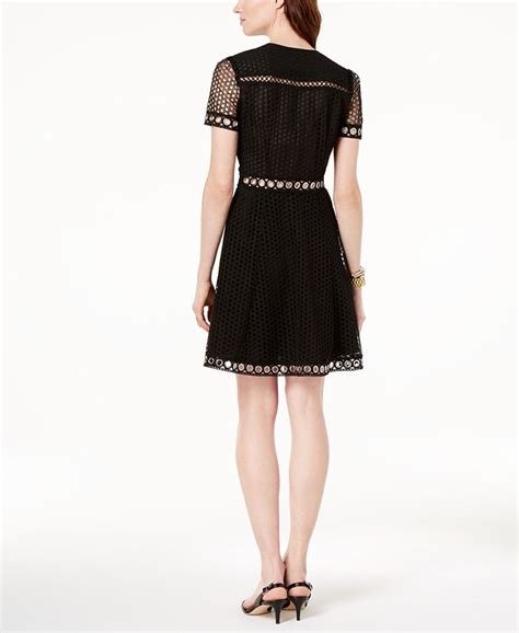 Michael Kors Lace Grommet Trimmed Dress Macys