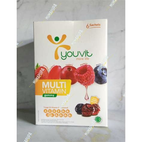 Jual Youvit Gummy Multivitamin Dewasa Kemasan BOX Isi 6 Sachet Shopee