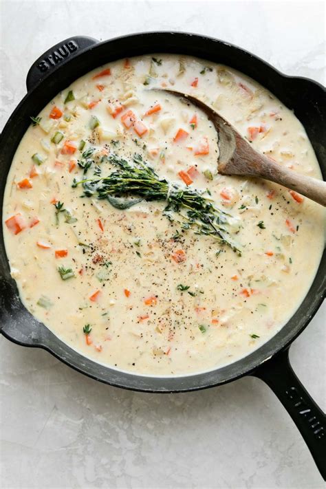 Easiest Skillet Chicken Pot Pie With Herb Butter Biscuits