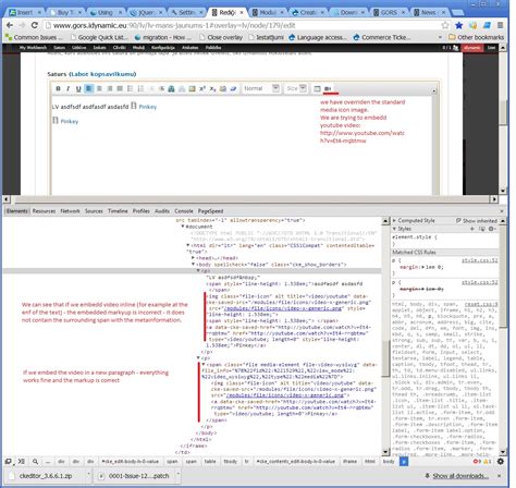 Insertmedia Does Not Work In Ckeditor When Inserting It Within Existing