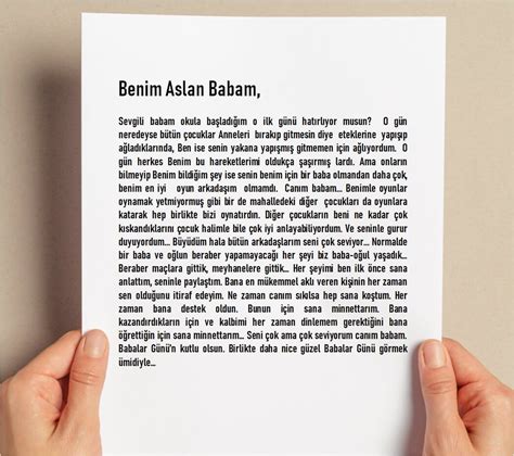 Babaya Mektup Babalara Mektup Örnekleri