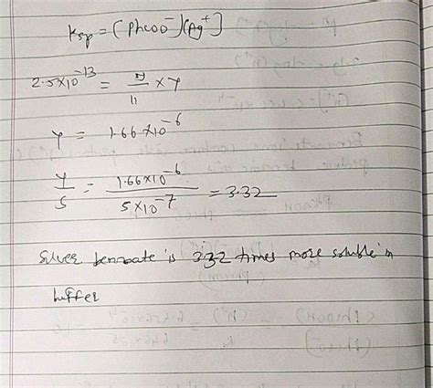 68 The Ionization Constant Of Benzoic Acid Is 646 X 10 And Ksp