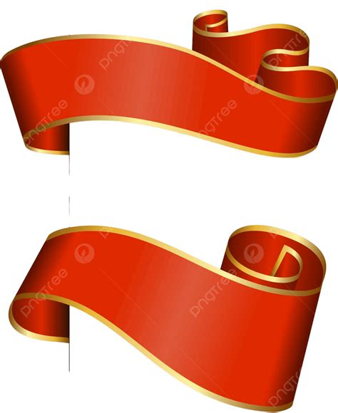 Red Ribbon Collection Label Banner Information Vector Label Banner