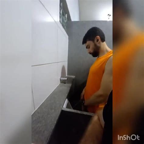 Bearded Cutie At Urinal