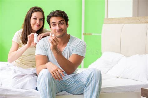 The Man Using Pills For Woman Satisfaction Stock Photo Image Of Girlfriend Family