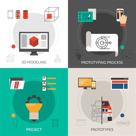 Free Vector Prototyping And Modeling Set