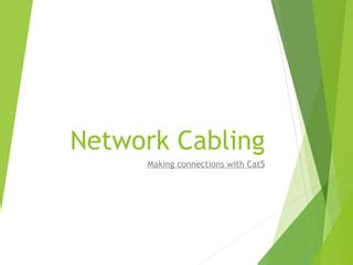 Network Cabling PPT Computer Networking Computing