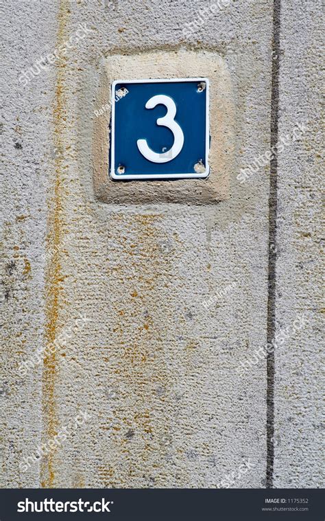 Number Three On Wall Stock Photo 1175352 | Shutterstock