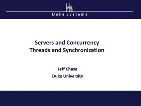 Ppt Servers And Concurrency Threads And Synchronization Powerpoint