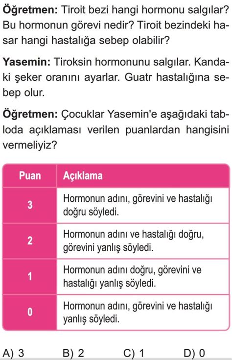 Sistemlerin Sağlığı Test Çöz Sınıf Fen Bilimleri Testleri Yeni Nesil