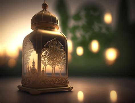 Premium AI Image A Lamp With A Tree Inside