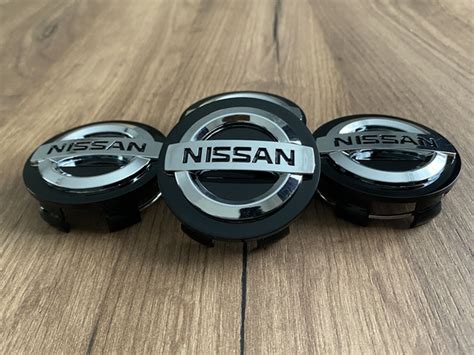 Колпачки заглушки на литые диски для Ниссан / Nissan черные 60мм 4 ...