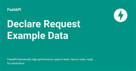 Declare Request Example Data Fastapi