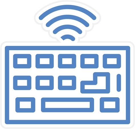 Wireless Keyboard Vector Icon Style 23350054 Vector Art At Vecteezy
