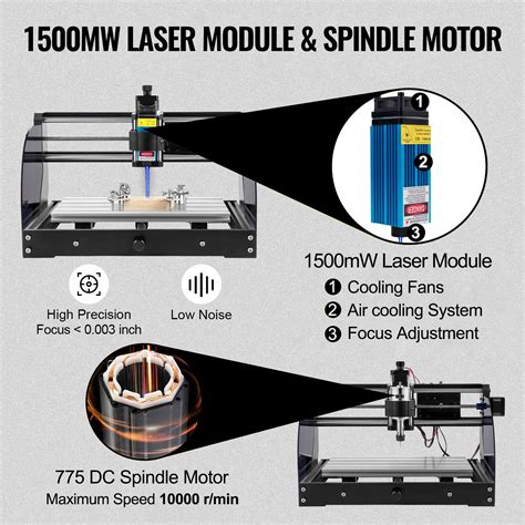 Cnc 3018 Pro Cnc Router 15w Laser 3 Axis Grbl Control Cnc Machine Laser Engraver Vevor Us