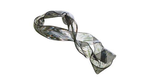 Glass Mobius Strip Minimalist Background