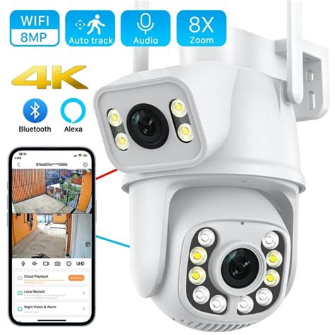 Cámara Ip Ptz De Doble Lente 8mp 4k Pantalla Dual 4mp Ia