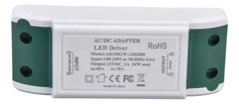 Transformador De Potencia Led 12 V Dc 24 W 2 A Para Tira Envío Gratis