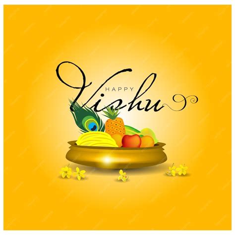 Premium Vector Happy Vishu Vector Design