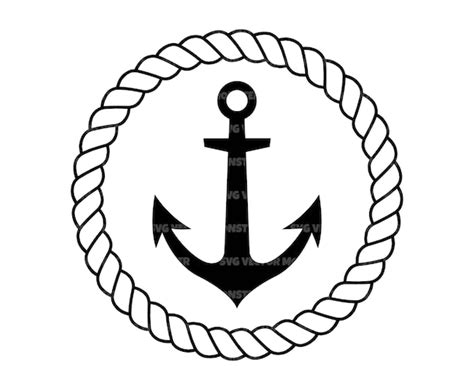 Sea Anchor Svg Circle Rope Svg Nautical Svg Rope Border Etsy Canada