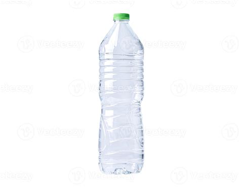 Plastic Water Bottle Isolated On White Background With Clipping Path