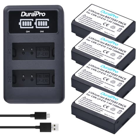 Aliexpress Buy 4pc For Canon LP E10 LP E10 LPE10 Camera Li Ion Battery LED USB Charger