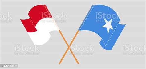 モナコとソマリアの交差し手を振る旗 アフリカの角のベクターアート素材や画像を多数ご用意 アフリカの角 イラストレーション