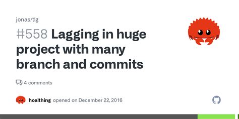 Lagging In Huge Project With Many Branch And Commits Issue Jonas Tig GitHub