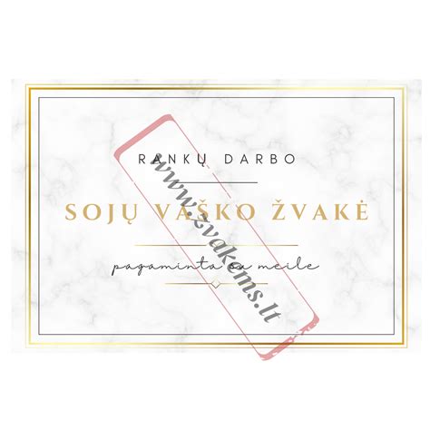 Stačiakampis Lipdukas Rankų Darbo žvakė Žvakėmslt