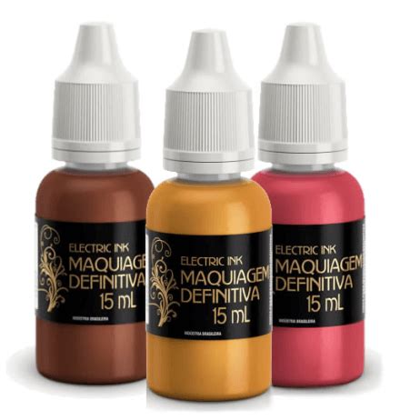 Electric Ink Pigmento Electric Ink kit cores ml Pigmentos Micropigmentação