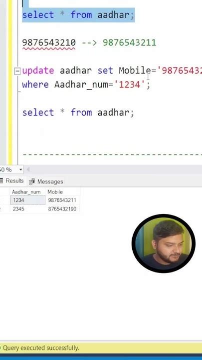 Update Statement Sql Youtube