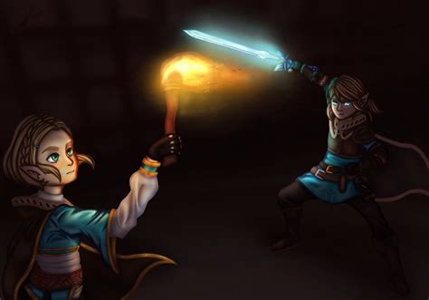 Legend Of Zelda Breath Of The Wild Sequel Art Princess Zelda And Link