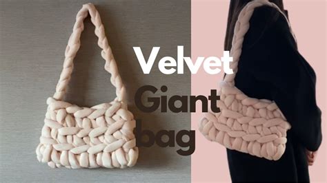 Diy 벨벳 자이언트얀 가방만들기 초보자를 위한 자세한 튜토리얼 겨울취미 Hand Knitting Crochet Bag Youtube