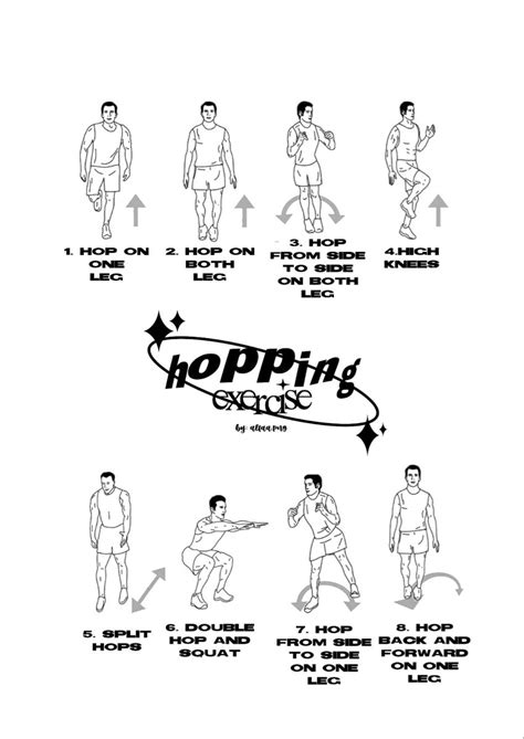 Printable Aesthetic Exercise Sheet Hopping Exercise In 2022 Exercise