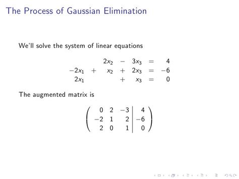 lesson 9 gaussian elimination