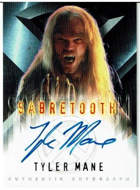 X Men The Movie Autgograph Card Tyler Man As Sabertooth Phoenix Cards