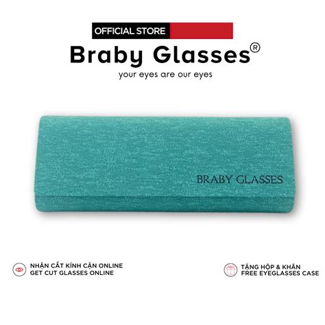 Hộp Kính Da Braby Lót Nhung Mềm Mịn Cao Cấp Chống Va đập Nứt Vỡ