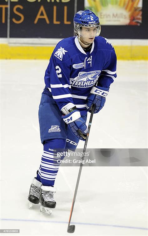 Greg Ditomaso Of The Mississauga Steelheads Takes Warmup Prior To A