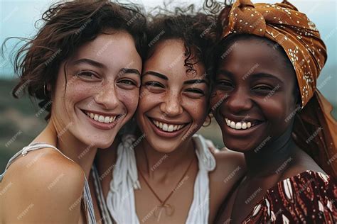Premium Photo Diverse Ethnicities Girls Celebrating Multicultural Beauty