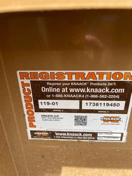 Knaack Job Box Model 119 02 Bonnette Auctions