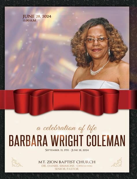 Program For Mrs Barbara Wright Coleman By Wrightmag Issuu